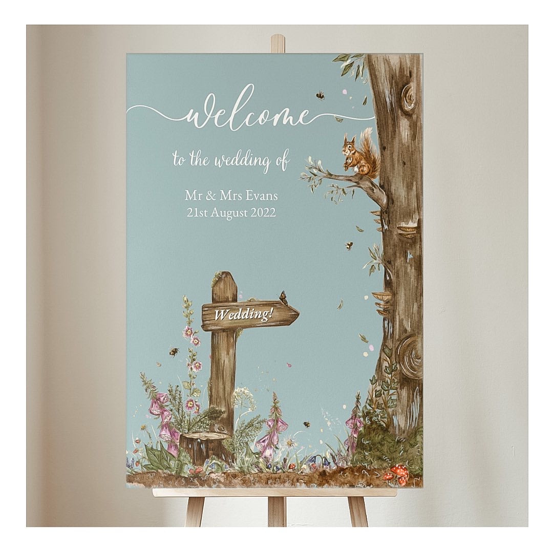Rustic Signpost & Tree Welcome sign – The Pleasant Pheasant Design Co
